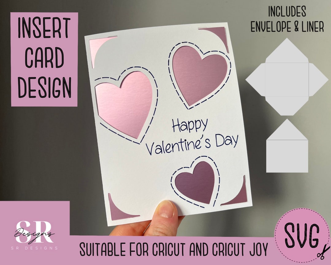 SVG: Valentine’s Day Insert Card. Cricut Joy Friendly. Draw and Cut ...