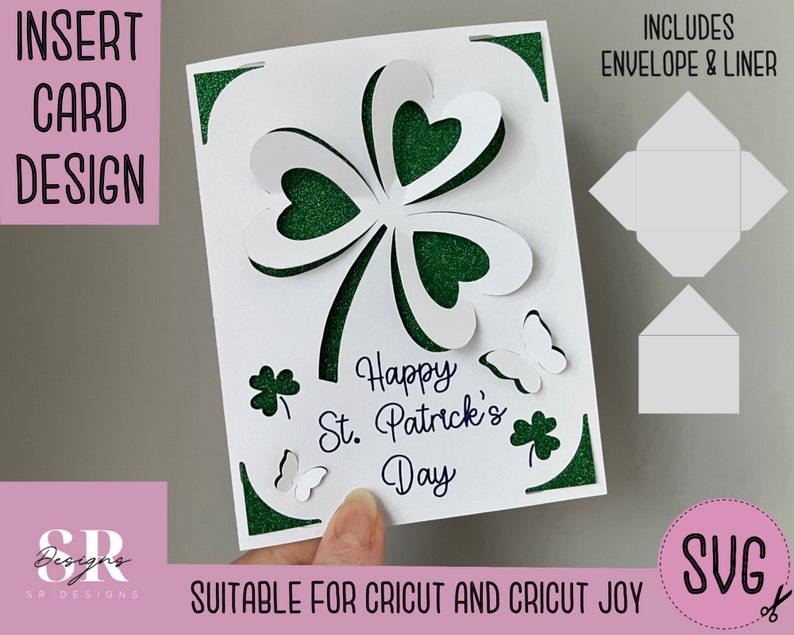 SVG: St. Patrick’s Day Insert Card. Cricut Joy Friendly. Draw and Cut ...