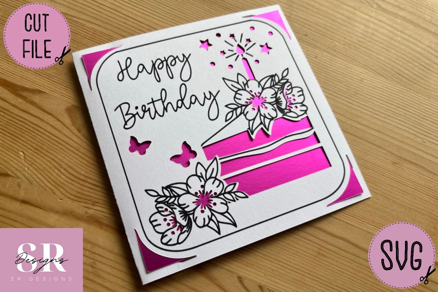 SVG: Birthday Insert Card. Cricut S40 Insert Card. Birthday - Etsy