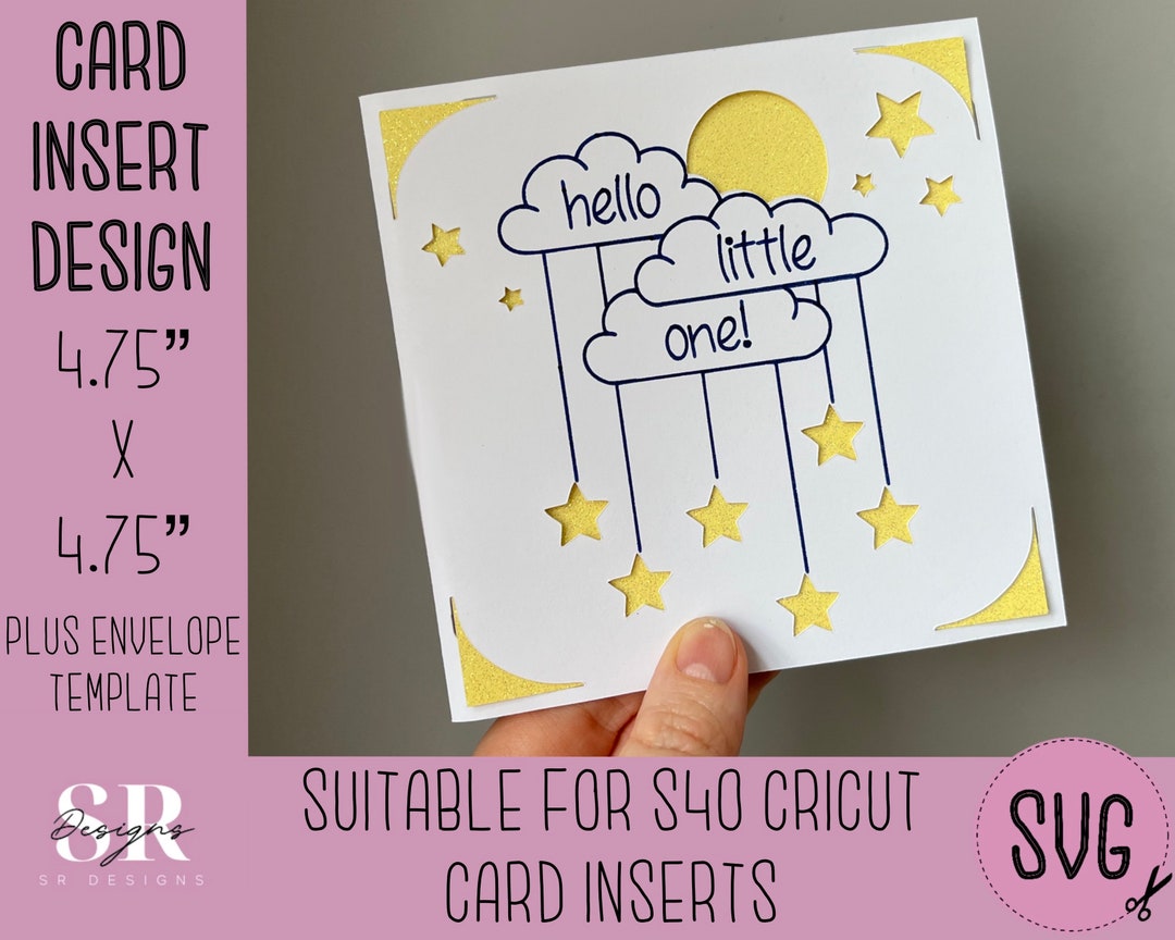 SVG: New Baby Insert Card. Cricut S40 Insert Card. Baby Shower Card Svg ...