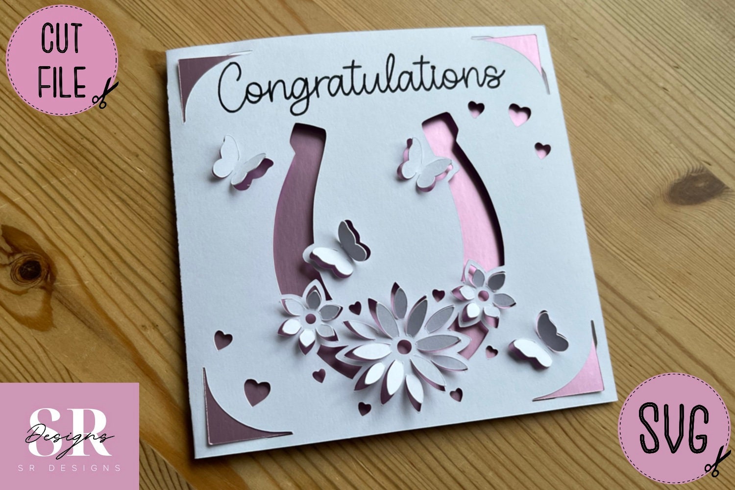 SVG: Congratulations Insert Card. Cricut S40 Insert Card. - Etsy