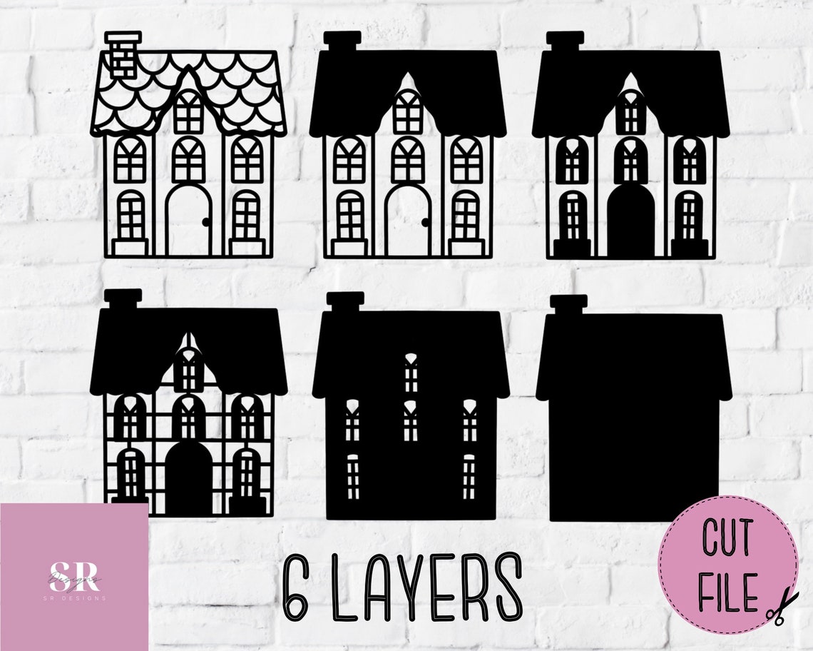 SVG: 3D Layered House. Paper Cutting. Layered Svg. House Svg. - Etsy