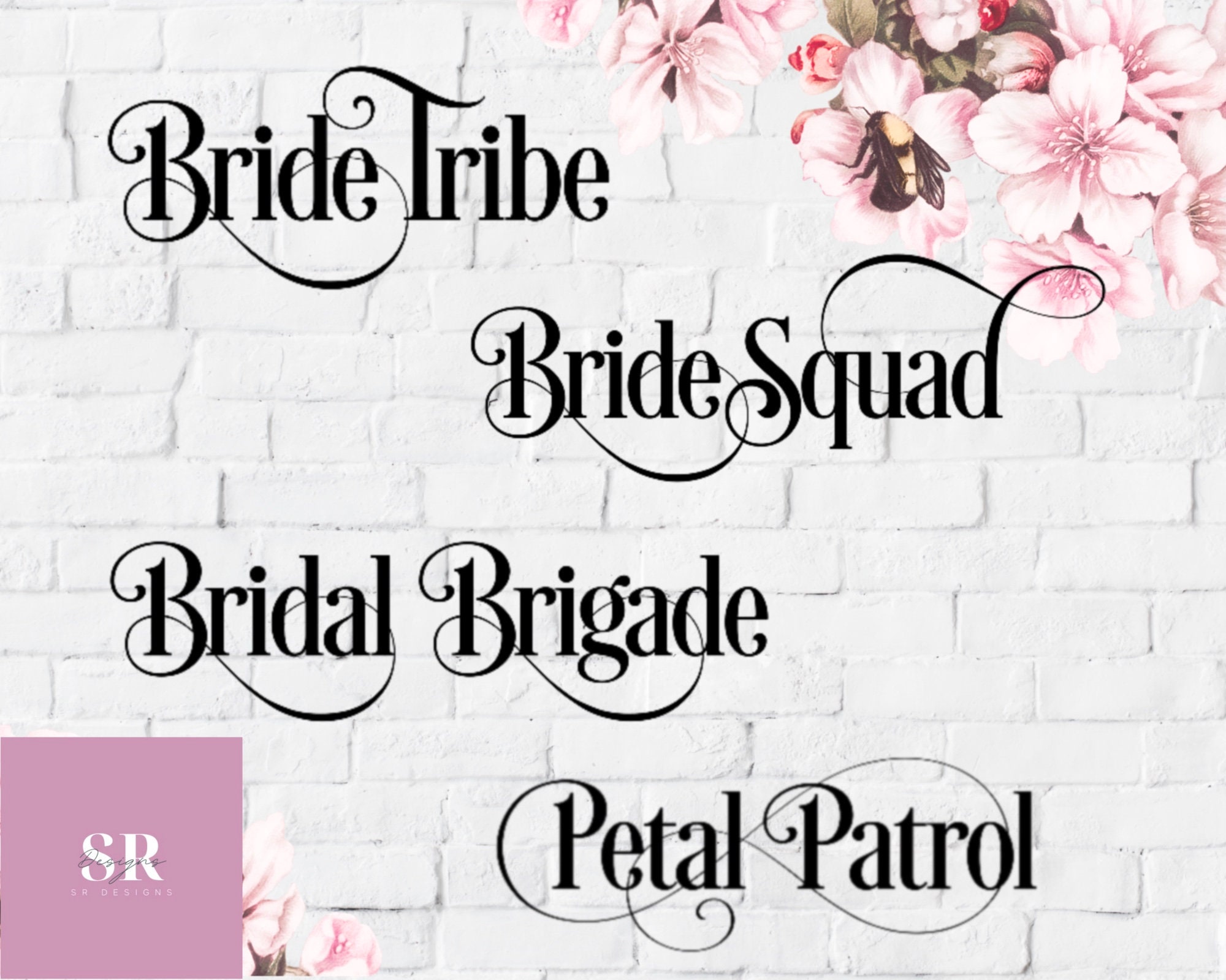 Wedding Party SVG Bundle. 20 Designs. Bridal Party Quotes. Wedding ...