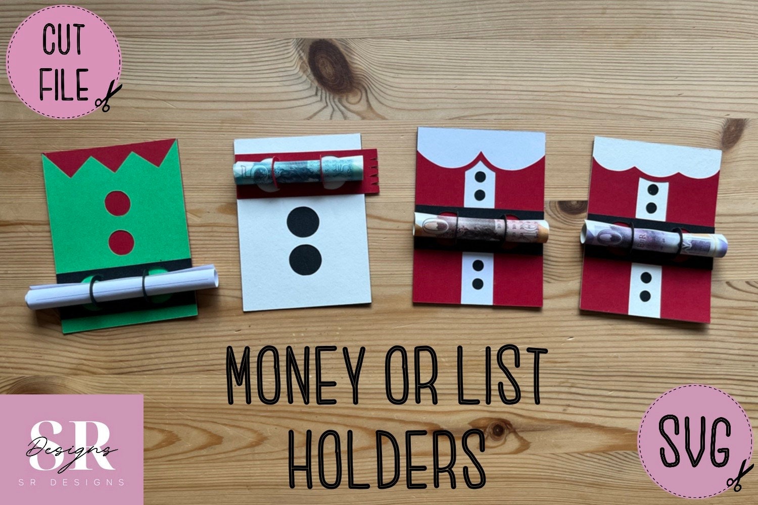 SVG: Christmas Money Holder Bundle. Christmas Money Holder. Cricut Joy ...