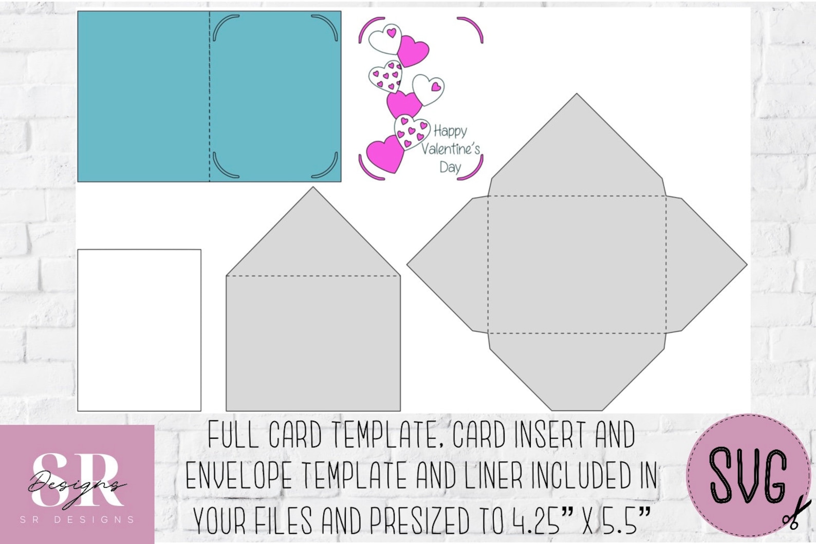SVG: Valentine’s Day Insert Card. Cricut Joy Friendly. Draw and Cut ...