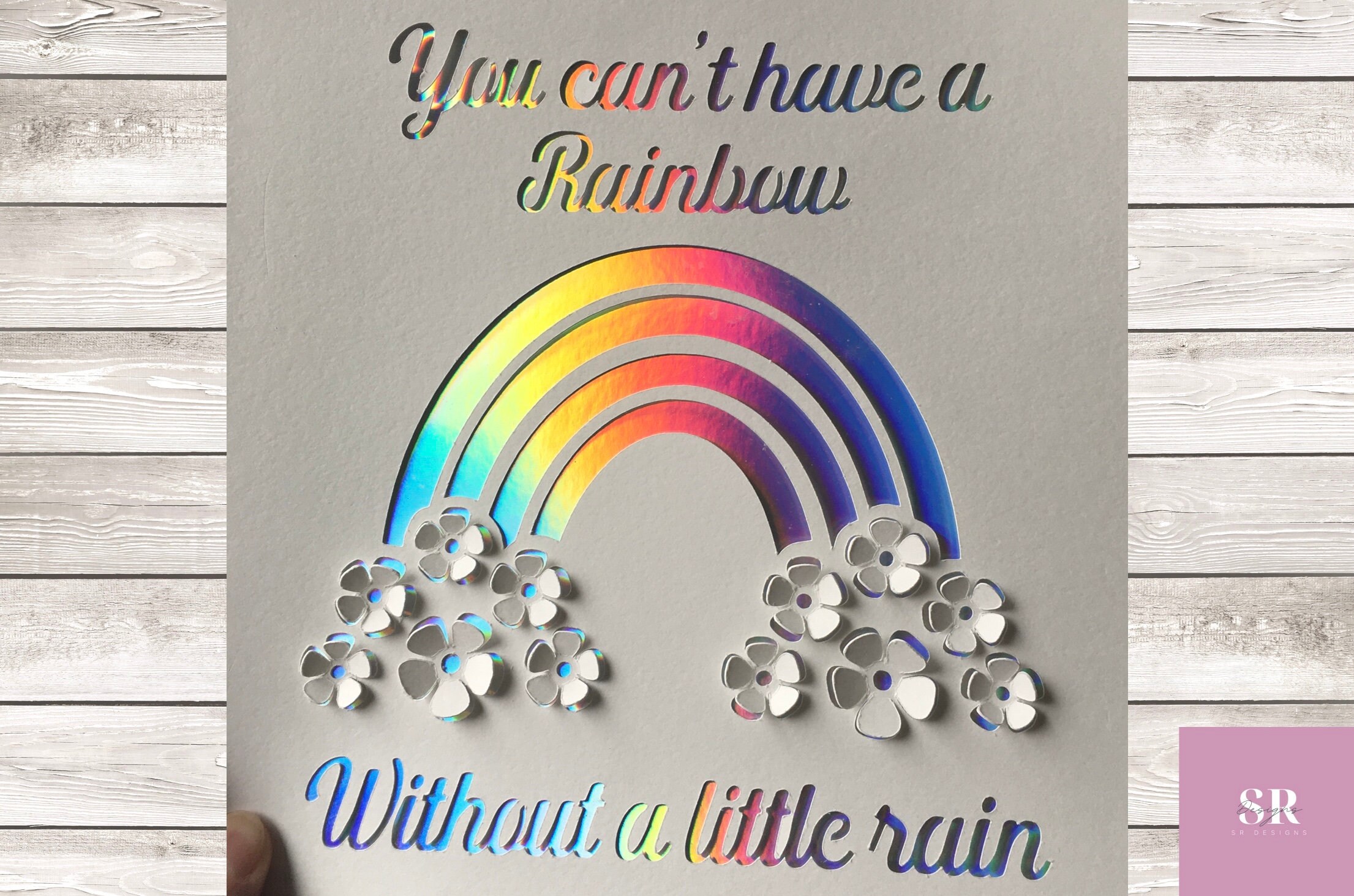 3D SVG: You Can’t Have a Rainbow Without a Little Rain. Paper Cutting ...