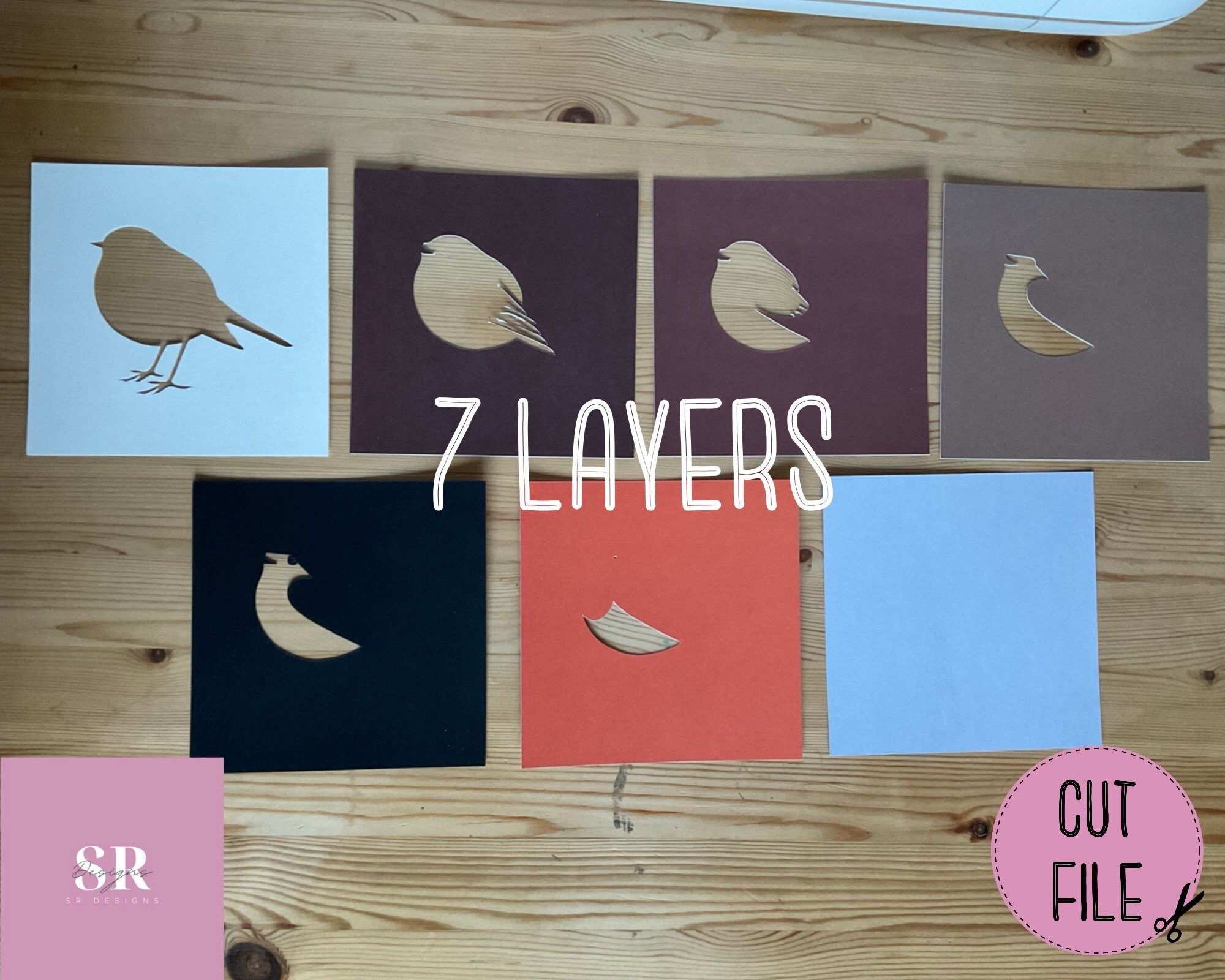 SVG: Layered Robin Cut File. 3D Robin Svg. Layered Robin Svg. - Etsy ...