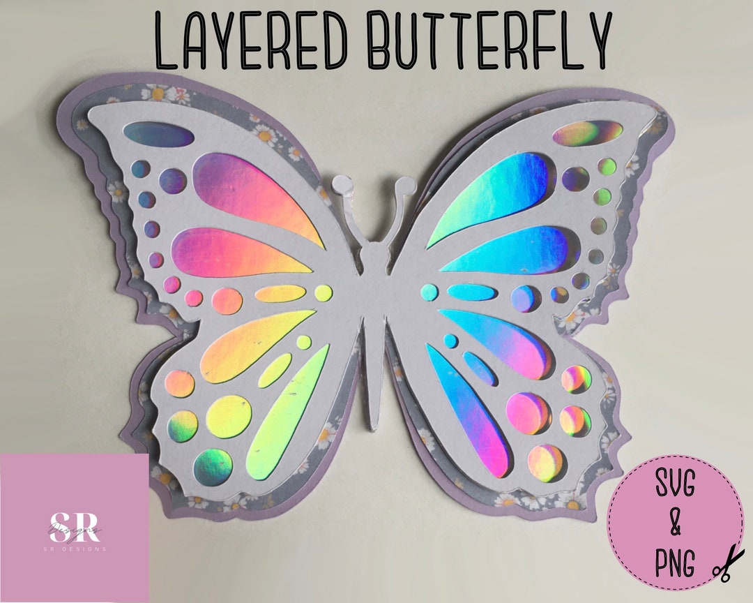 Paper Butterfly SVG Cut File. 3D Butterfly. Butterfly Paper Cut ...