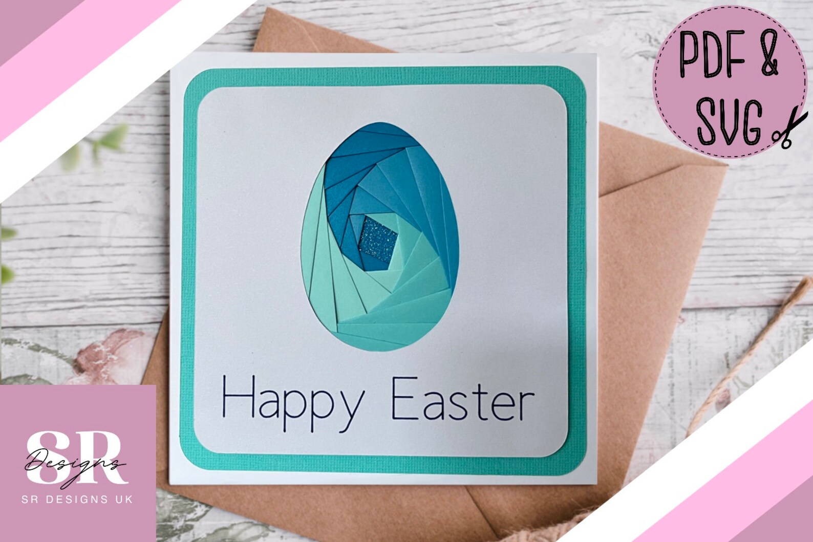 Easter Egg Iris Folding Pattern Template PDF & SVG. Iris Folding ...