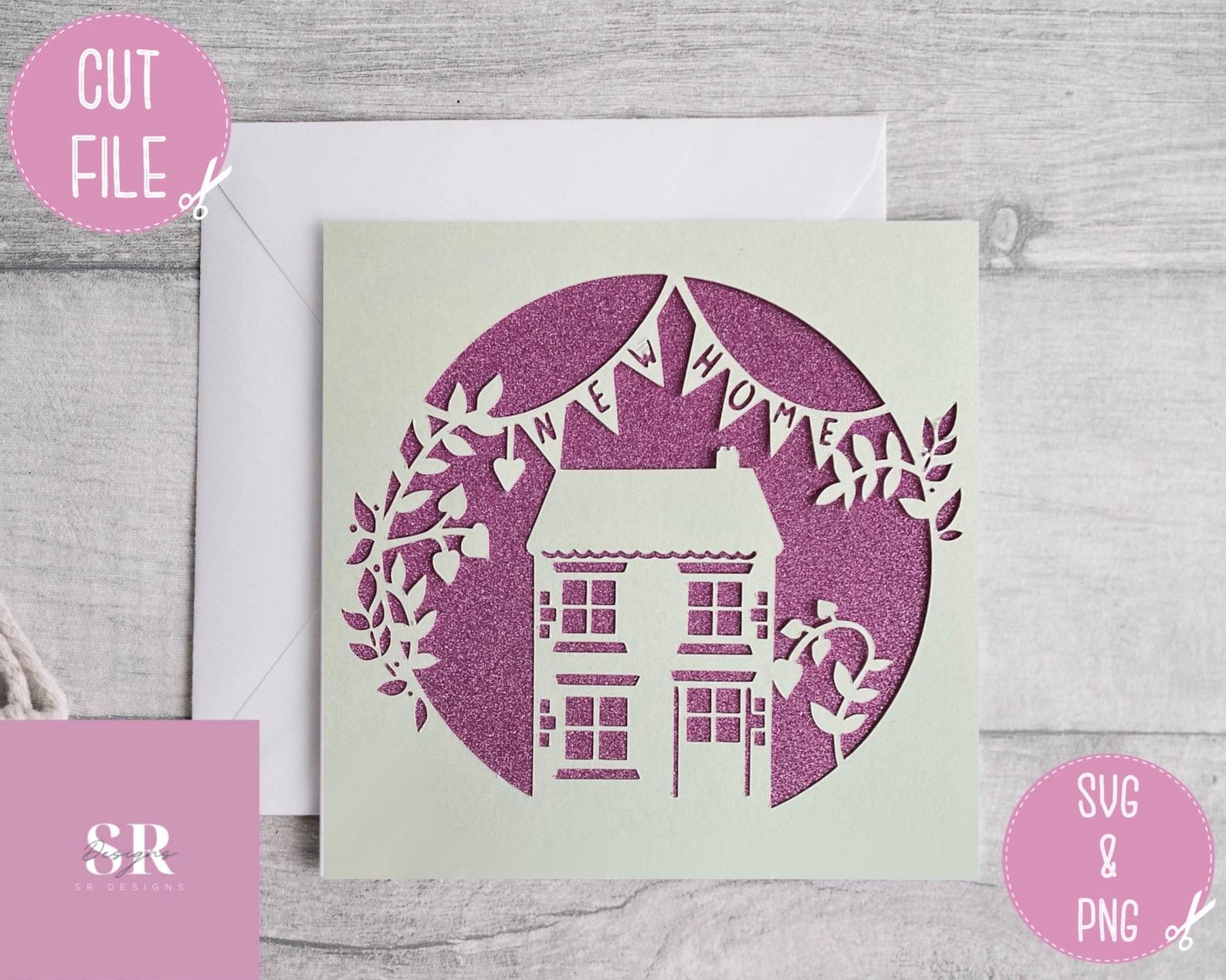 SVG: New Home Card. Digital Download. Paper Cutting. New Home Card Svg ...