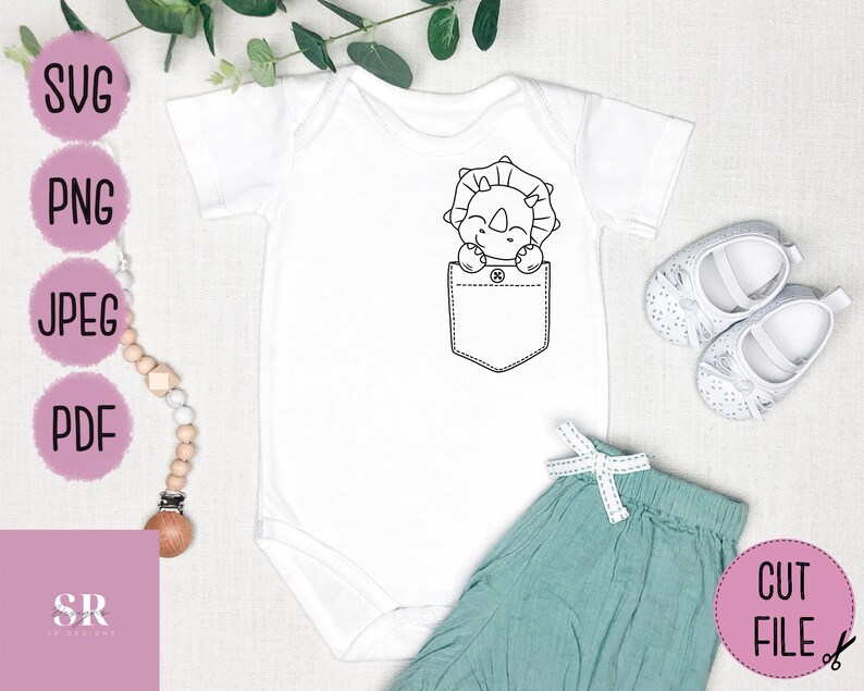 SVG: Pocket Dinosaurs. Cute Dinosaur Svg. Cute Dinosaur Cut - Etsy UK