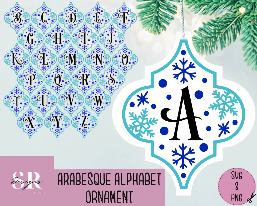 SVG: Arabesque Alphabet Ornament Bundle. Vinyl Cutting. Arabesque SVG ...