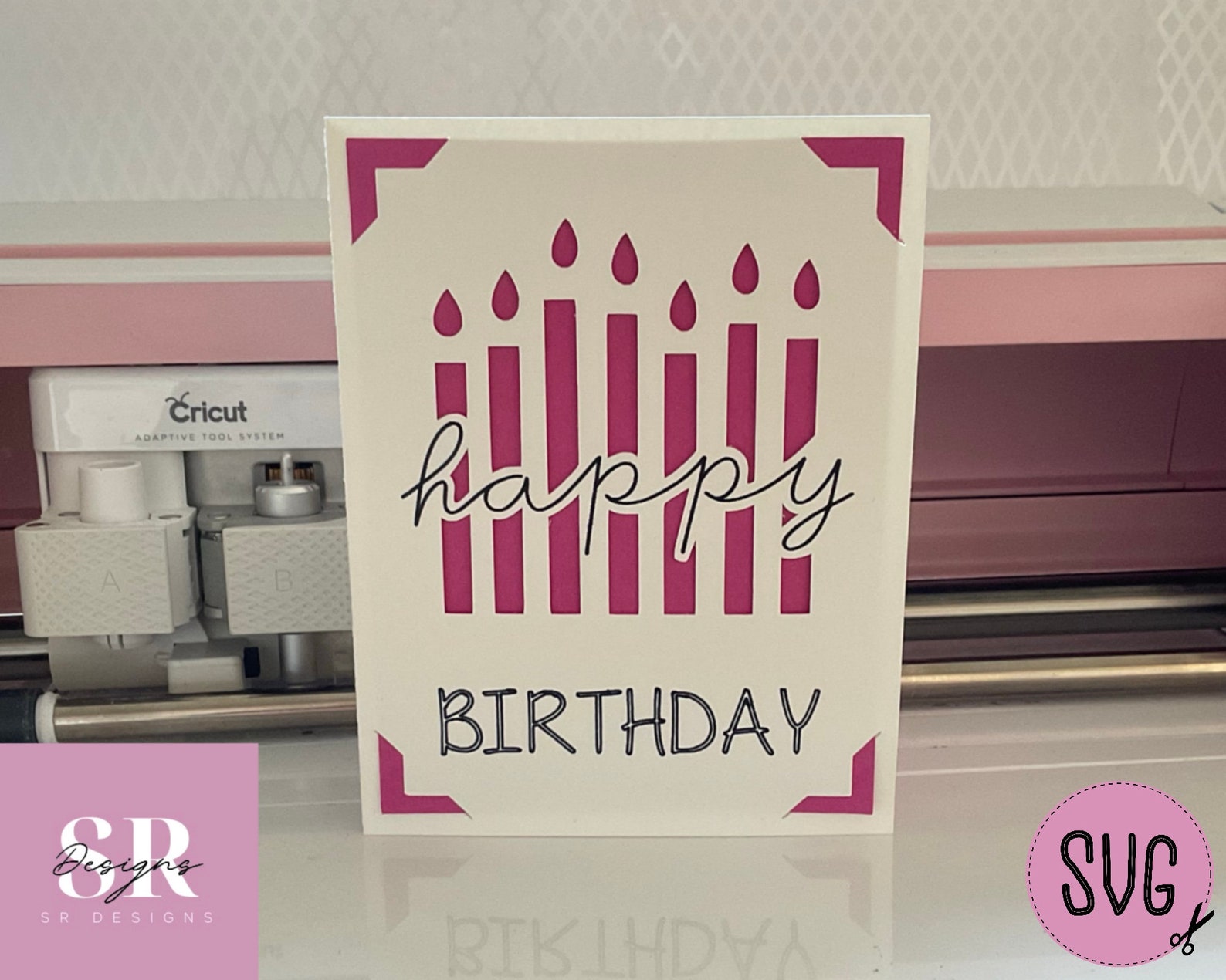SVG: Birthday Insert Card. Cricut Joy Friendly. Draw and Cut - Etsy
