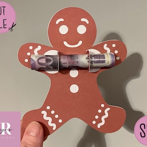 SVG: Gingerbread Man Money Card. Christmas Money Holder. Cricut Joy ...