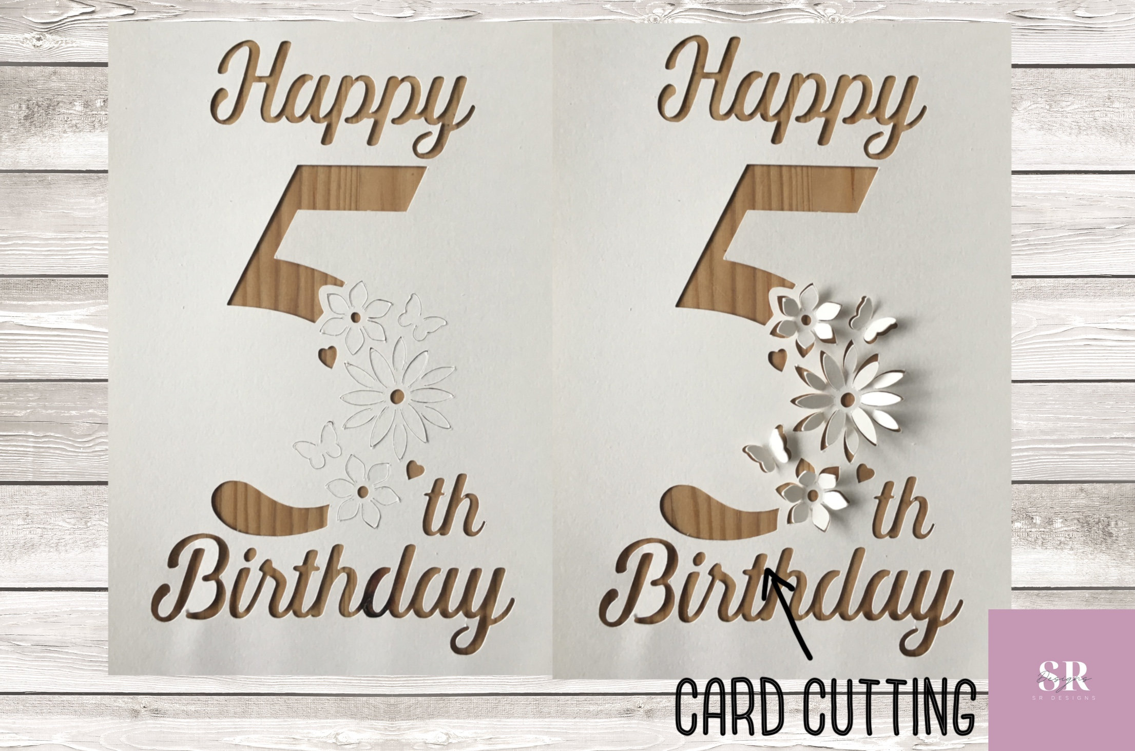 Embellishments Paper, Party & Kids 5th Birthday Pop up number SVG Card ...