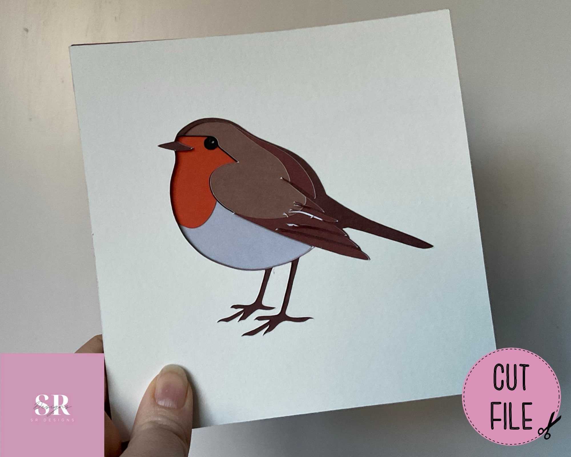 SVG: Layered Robin Cut File. 3D Robin Svg. Layered Robin Svg. - Etsy ...
