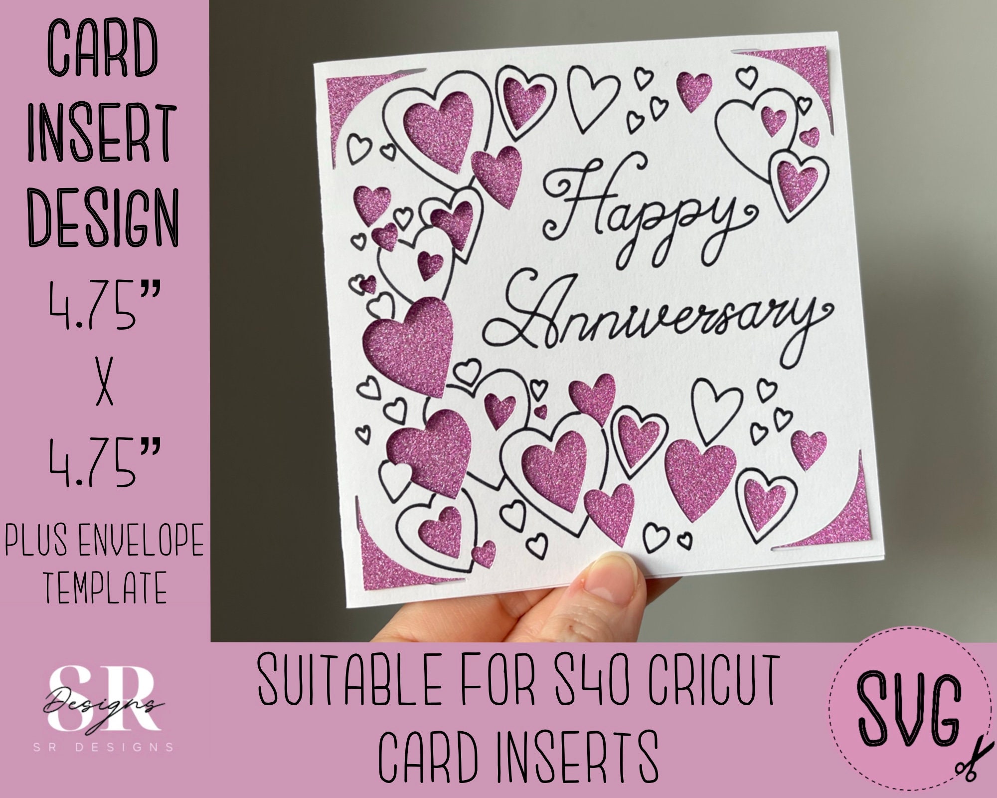 SVG: Anniversary Insert Card. Cricut S40 Insert Card. on Your ...