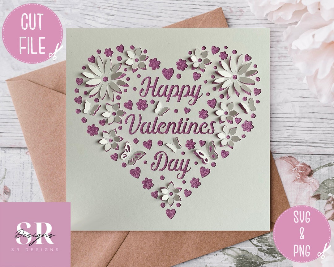 SVG: 3D/ ‘pop Up’ Valentine’s Day Card. Happy Valentine’s Day. Pop up ...