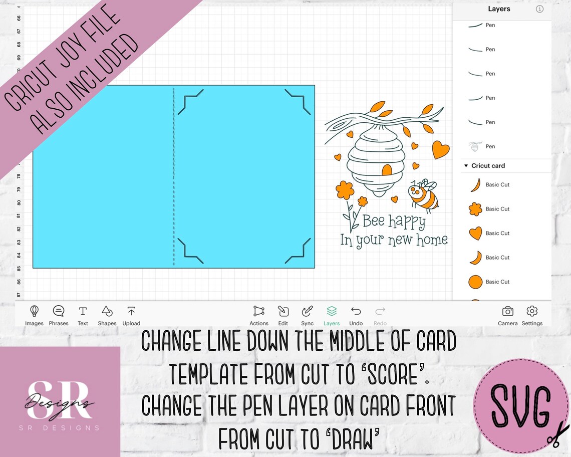 SVG: New Home Insert Card. Cricut Joy Friendly. Draw and Cut - Etsy