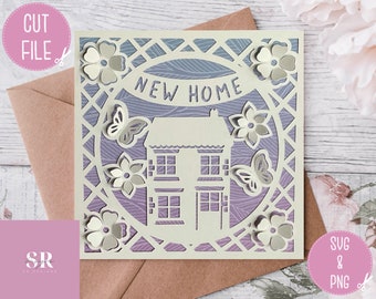 New Home Card Svg - Etsy