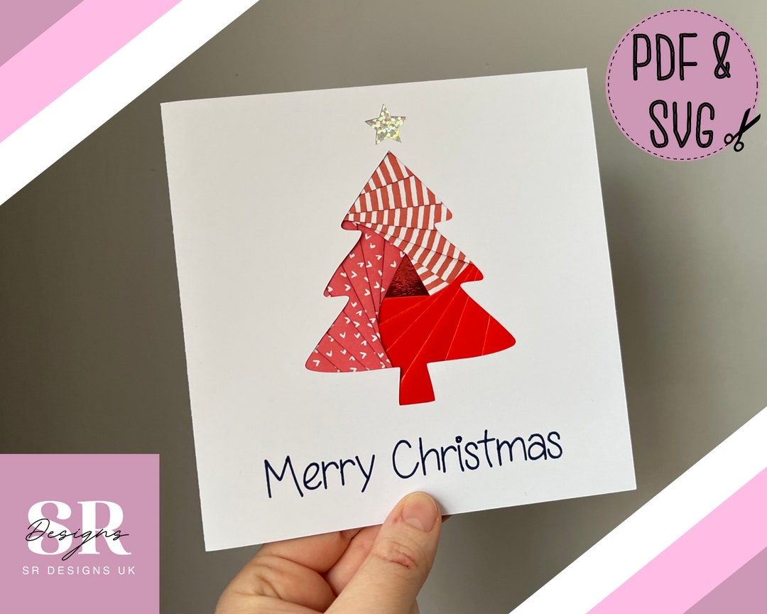 Christmas Tree Iris Folding Pattern Template PDF & SVG. Christmas Iris ...