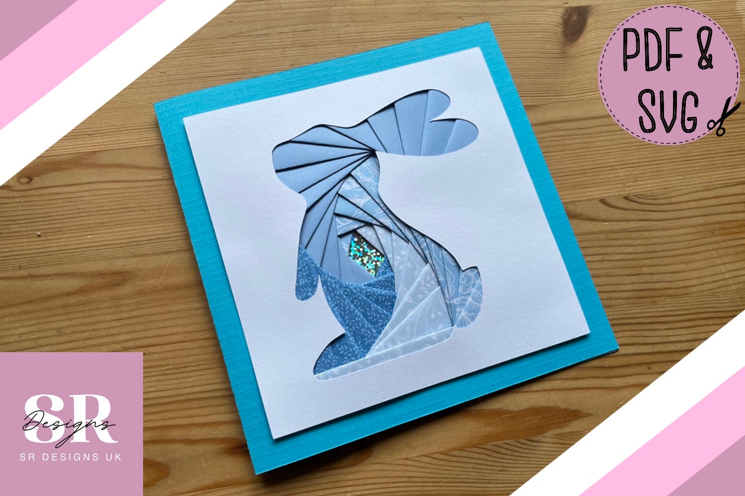 Bunny Iris Folding Pattern Template PDF & SVG. Iris Folding Pattern ...