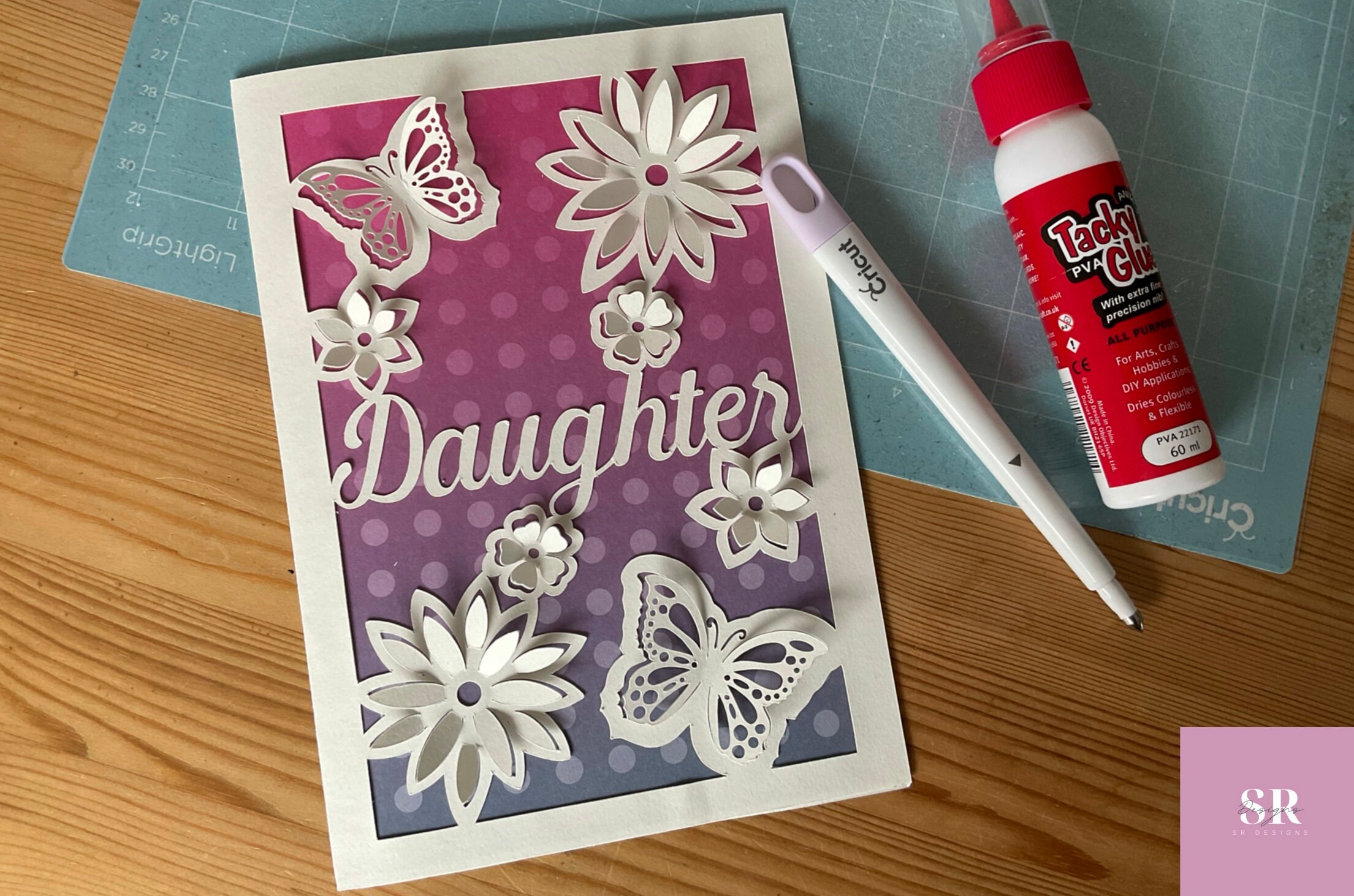 SVG: 3D/ pop Up Daughter Card Digital Download. Happy - Etsy Canada
