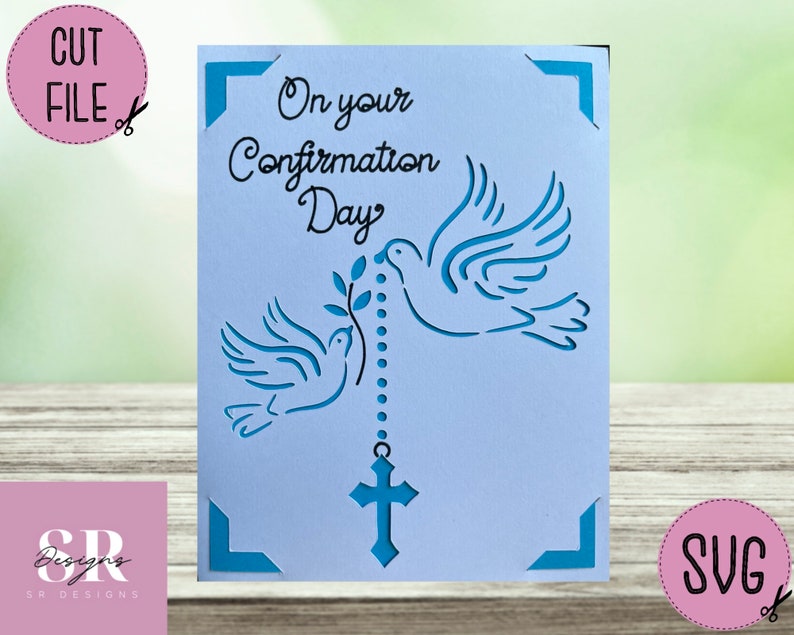 SVG: Confirmation Insert Card. Cricut Joy Friendly. Draw and - Etsy