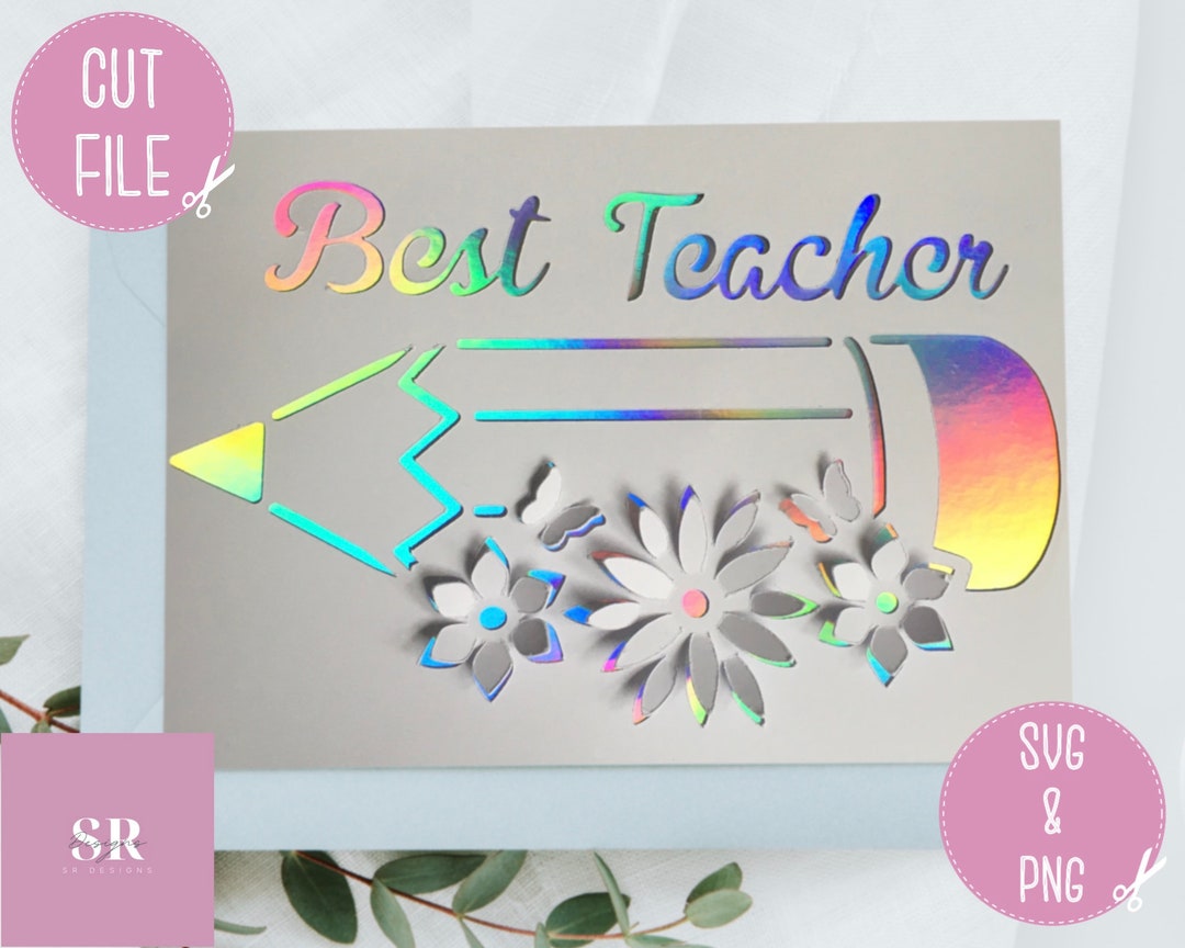 SVG: ‘pop Up’/ 3D Best Teacher. Digital Download. Paper Cutting ...