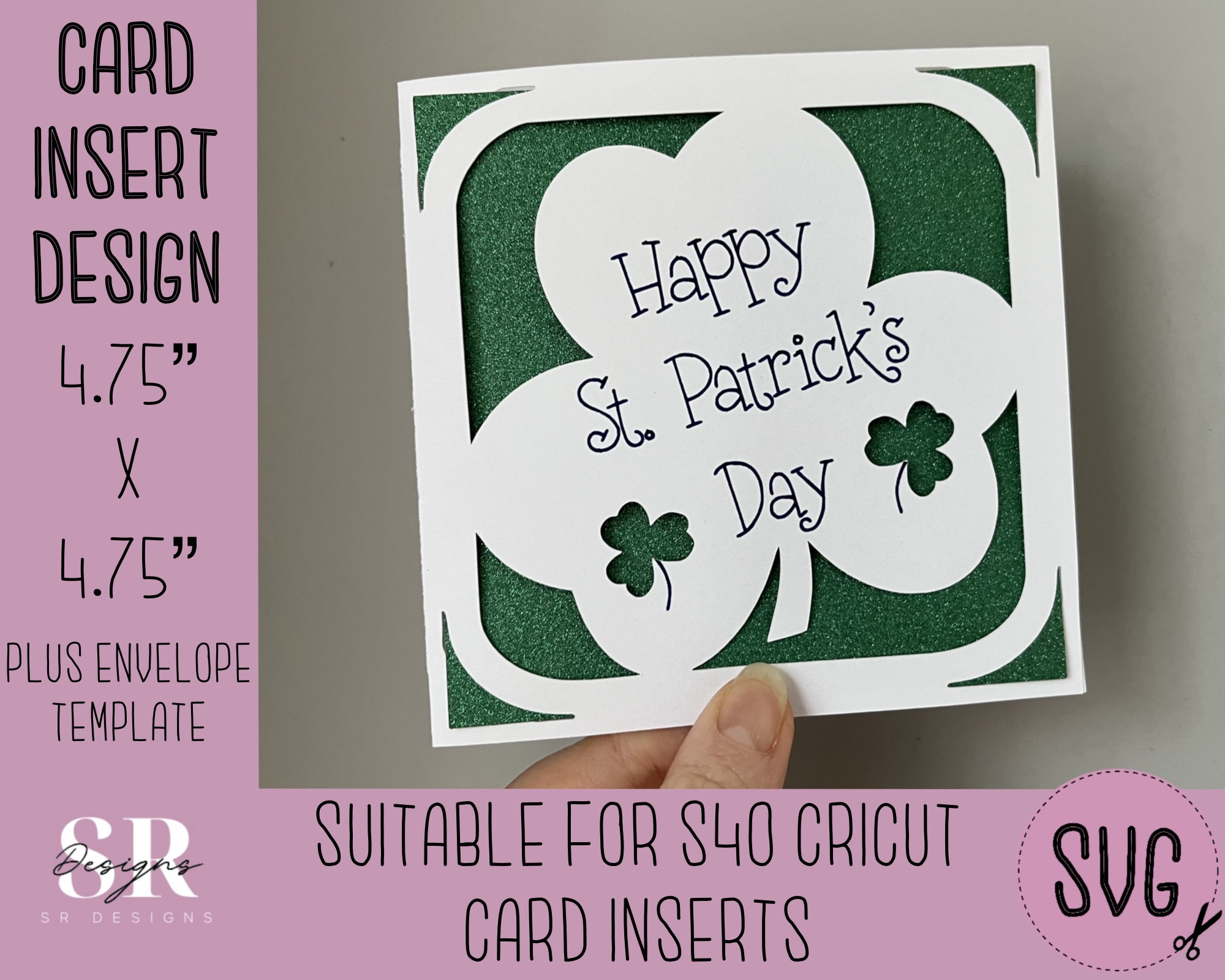 SVG: St. Patrick’s Day Insert Card. Cricut S40 Insert Card. St Patrick ...