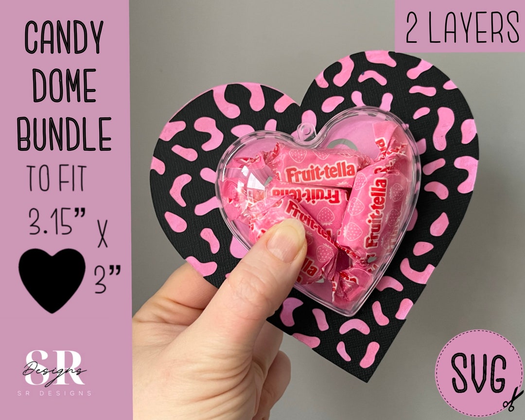 Heart Candy Dome Svg. Chocolate Holder Svg. Valentines Candy Holder ...