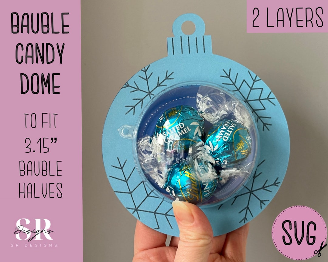 Christmas Candy Dome Ornament Svg. Chocolate Holder Svg. Christmas ...