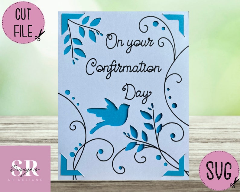 SVG: Confirmation Insert Card. Cricut Joy Friendly. Draw and Cut Card ...