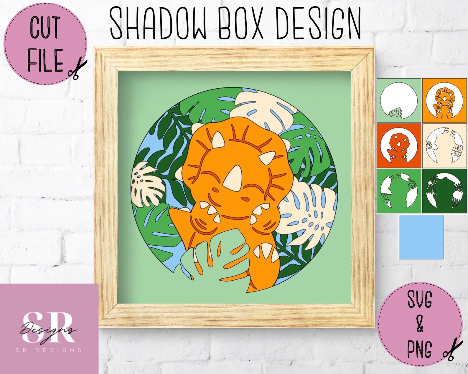 SVG: Dinosaur Shadow Box Bundle. Dinosaur Svg. 3d Dinosaur. - Etsy Canada