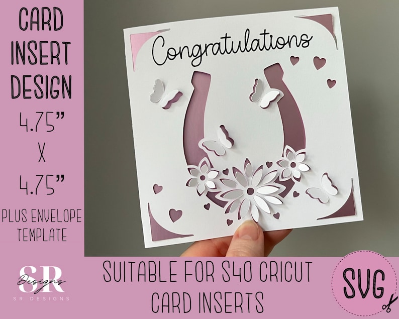 SVG: Congratulations Insert Card. Cricut S40 Insert Card. - Etsy