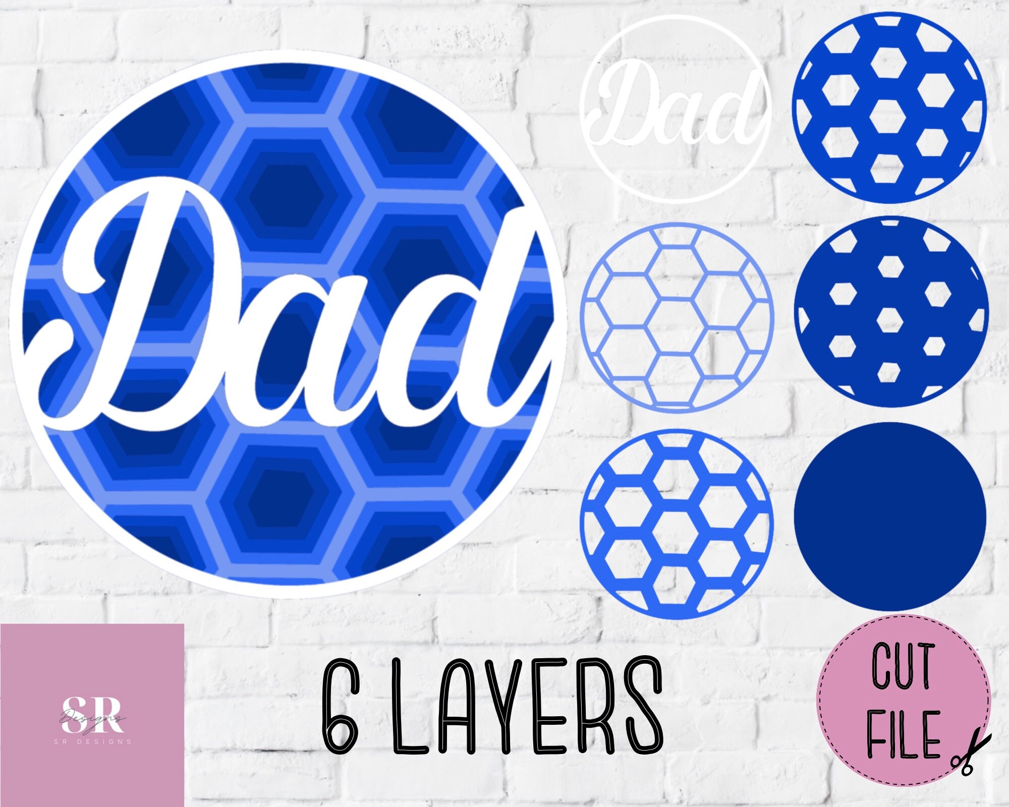 SVG: 3D Dad Svg. Digital Download. Paper Cutting. Card Making. Father’s ...