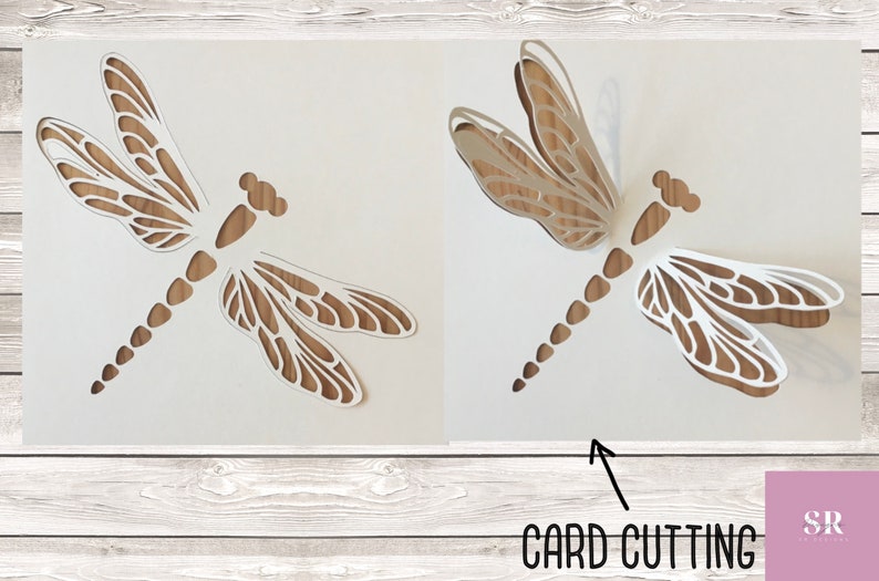 SVG: 3D Dragon Fly. Digital Download. Paper Cutting. Card Making. Pop ...