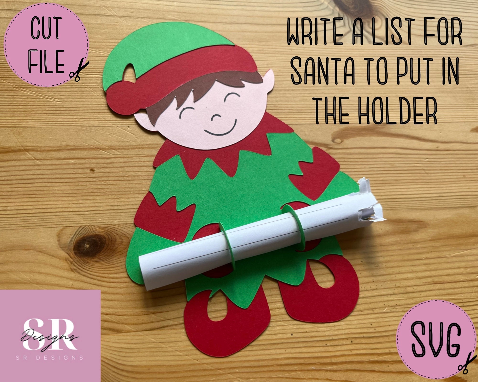 SVG: Elf Money Card. Christmas Money Holder. Cricut Joy - Etsy