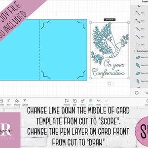 SVG: Confirmation Insert Card. Cricut Joy Friendly. Draw and Cut Card ...
