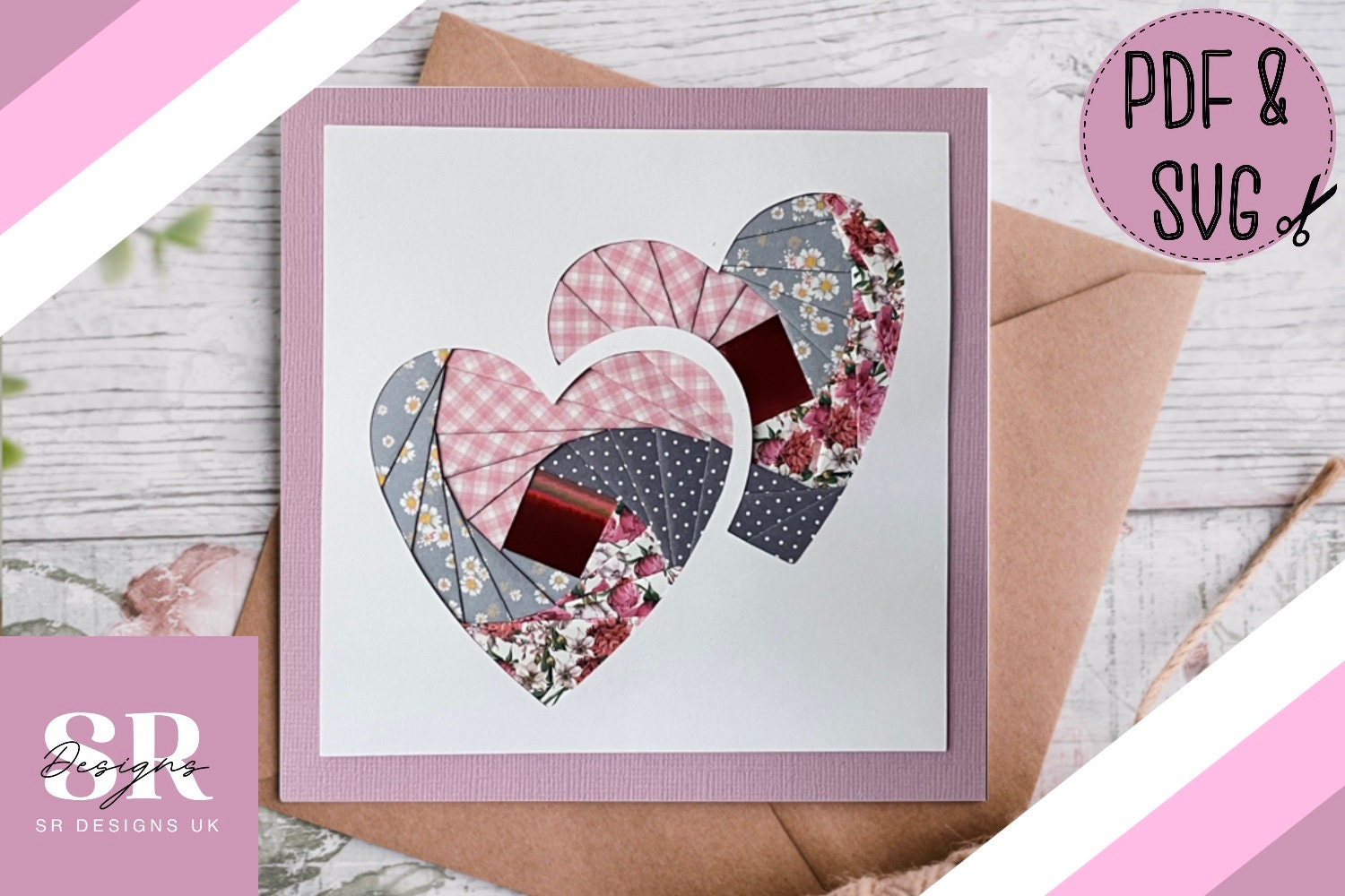 Heart Iris Folding Pattern Template PDF & SVG. Iris Folding Pattern ...