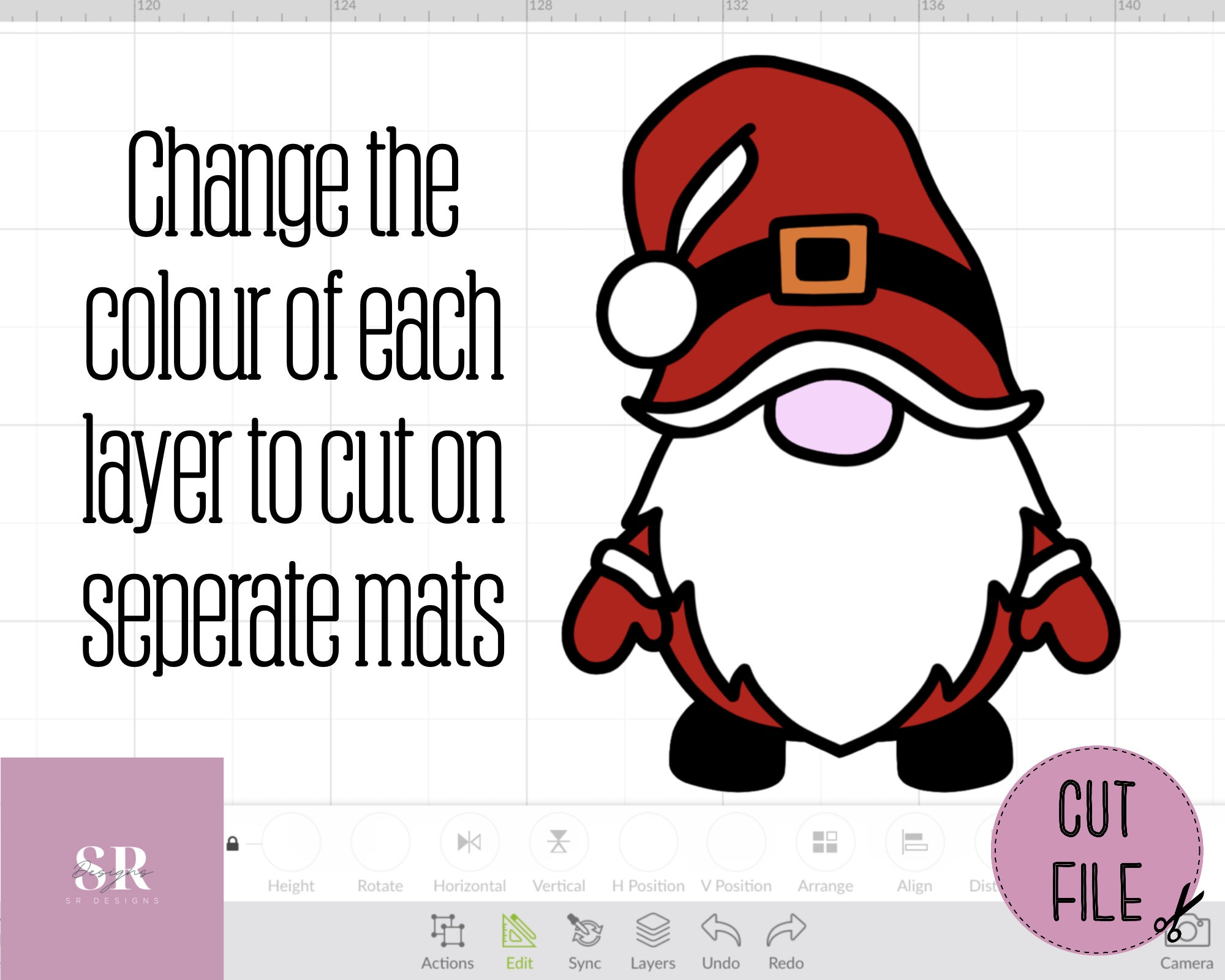 SVG: Layered Gnome Bundle. 3D Gonk Svg. Layered Gnome Family | Etsy