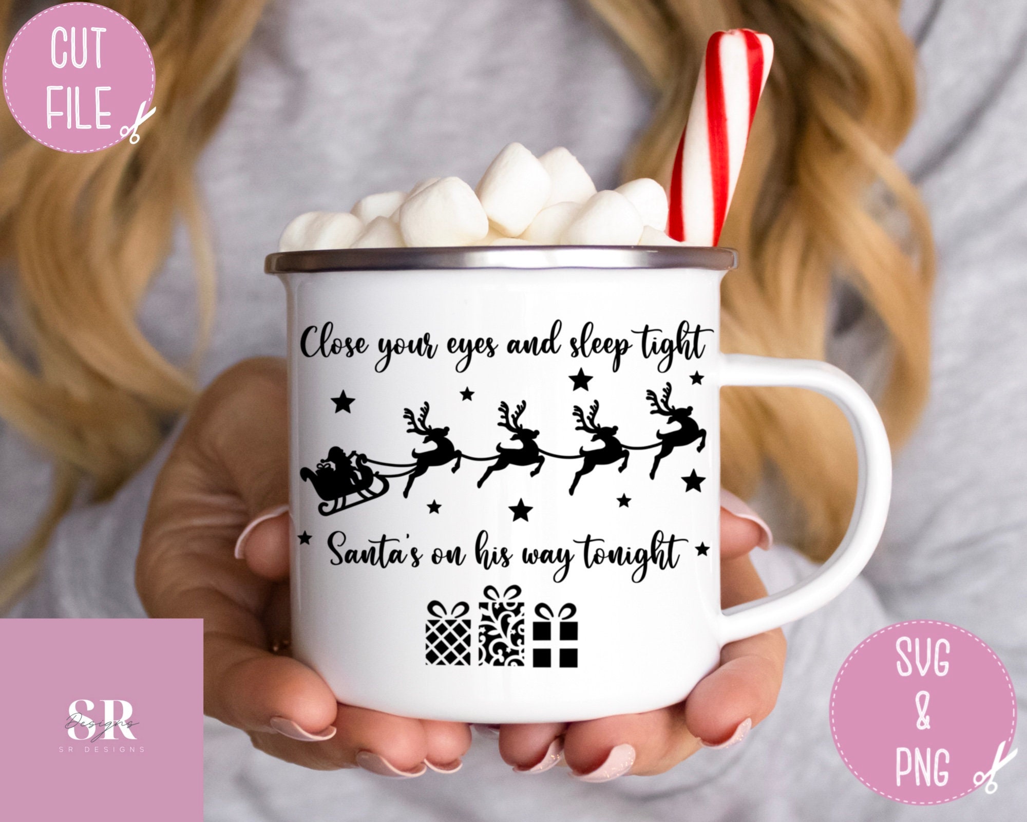 SVG: Santas on His Way. Christmas Eve Pyjama Svg. Close Your - Etsy UK