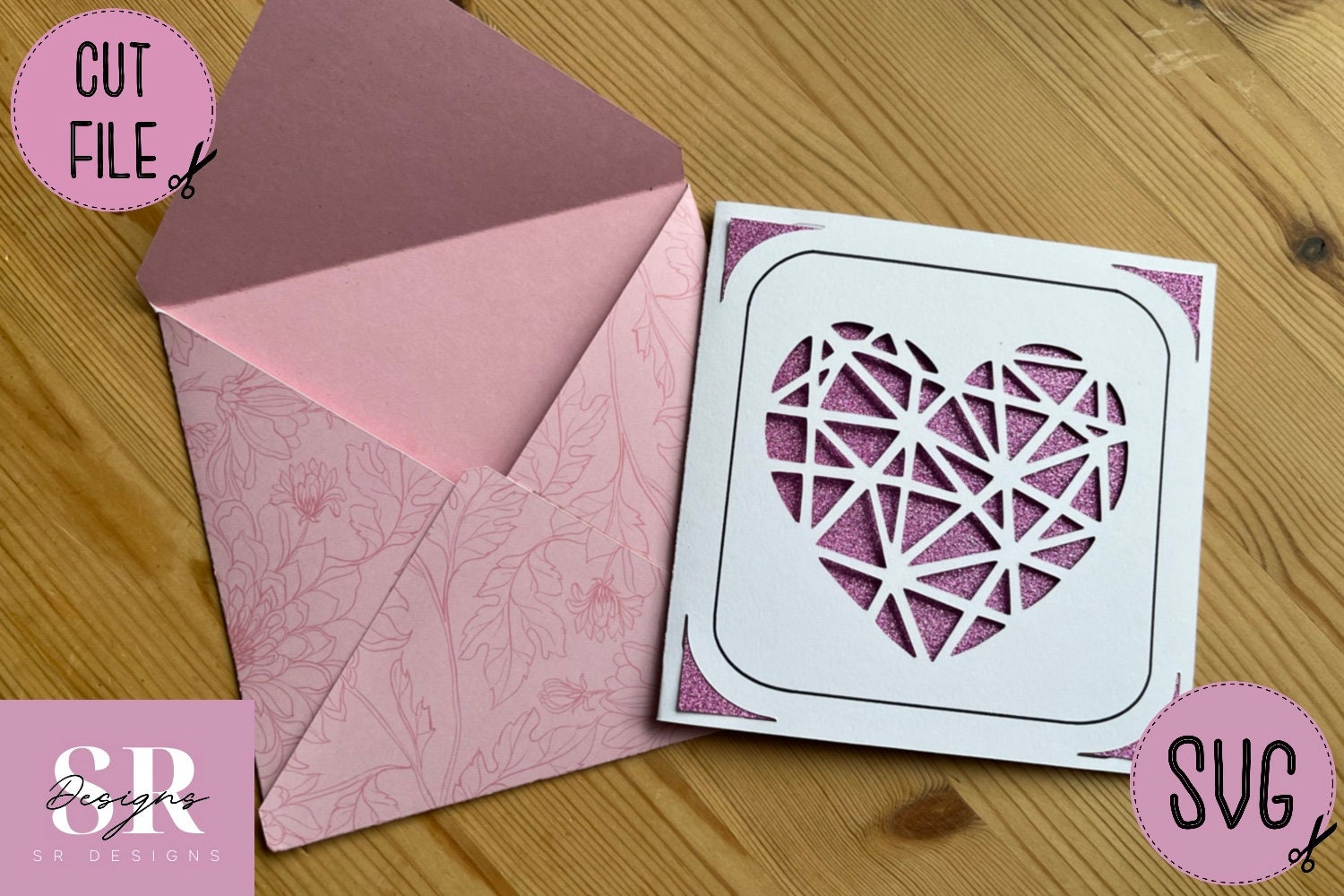 SVG: Heart Insert Card. Cricut S40 Insert Card. Birthday Card - Etsy