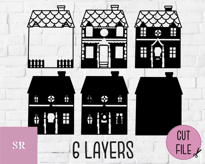 SVG: 3D Layered House. Paper Cutting. Layered Svg. House Svg. - Etsy