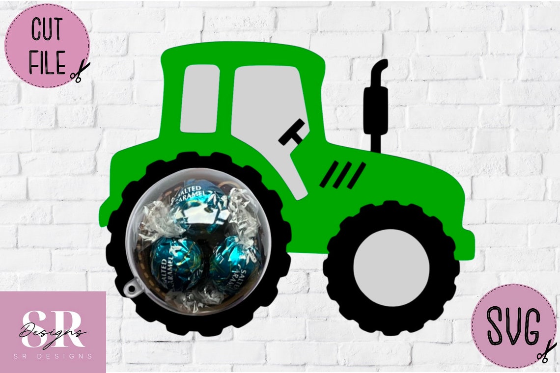 Tractor Candy Dome Svg. Chocolate Holder Svg. Tractor Candy - Etsy
