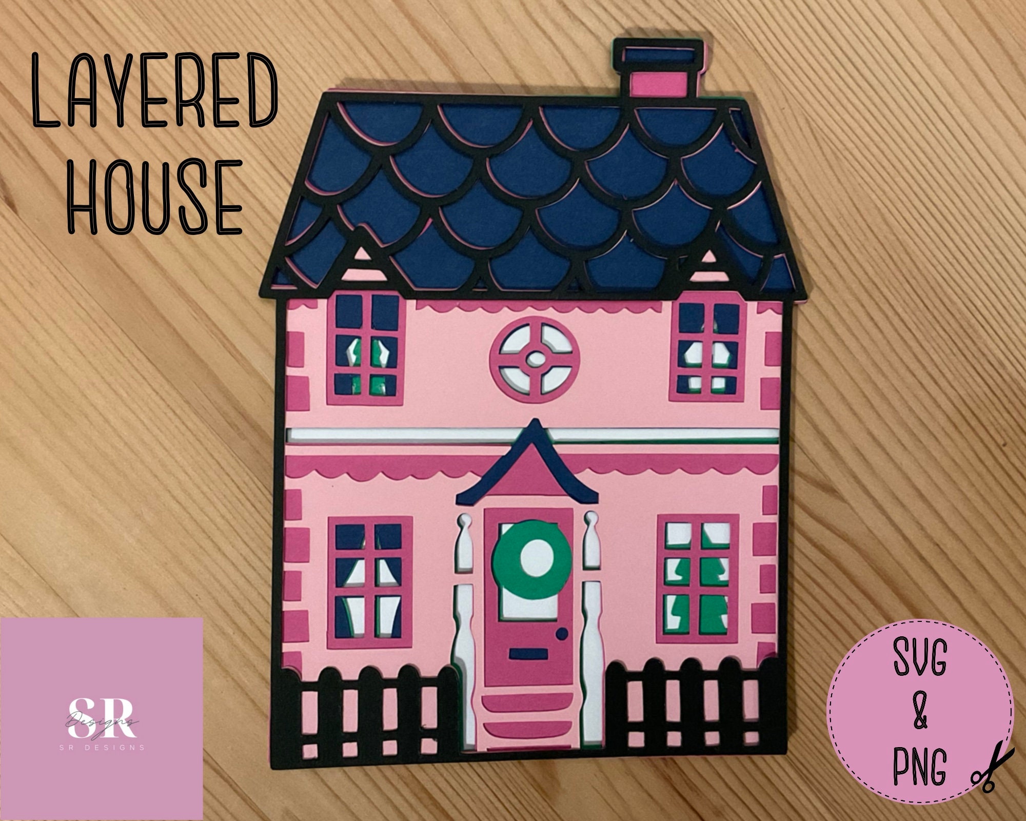 SVG: 3D Layered House. Paper Cutting. Layered Svg. House Svg. - Etsy
