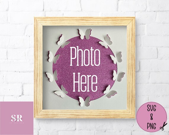 SVG: 3D Butterfly Frame. Butterfly Photo Frame Svg. 3d - Etsy