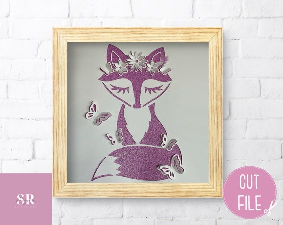 SVG : Renard 3D. Renard svg. Pop up fox svg. Pop up papillon | Etsy France