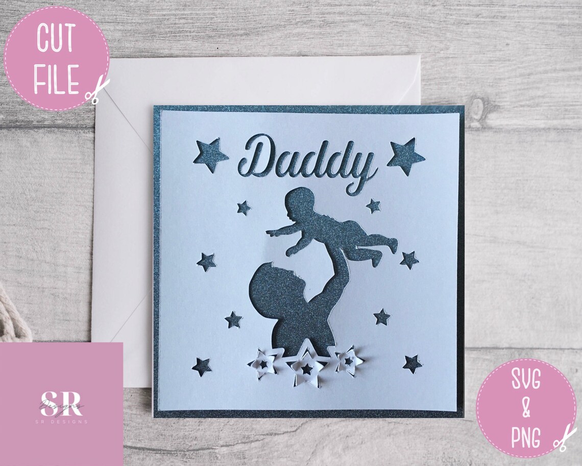 SVG: 3D/ pop Up Fathers Day Card Digital Download. Daddy. - Etsy