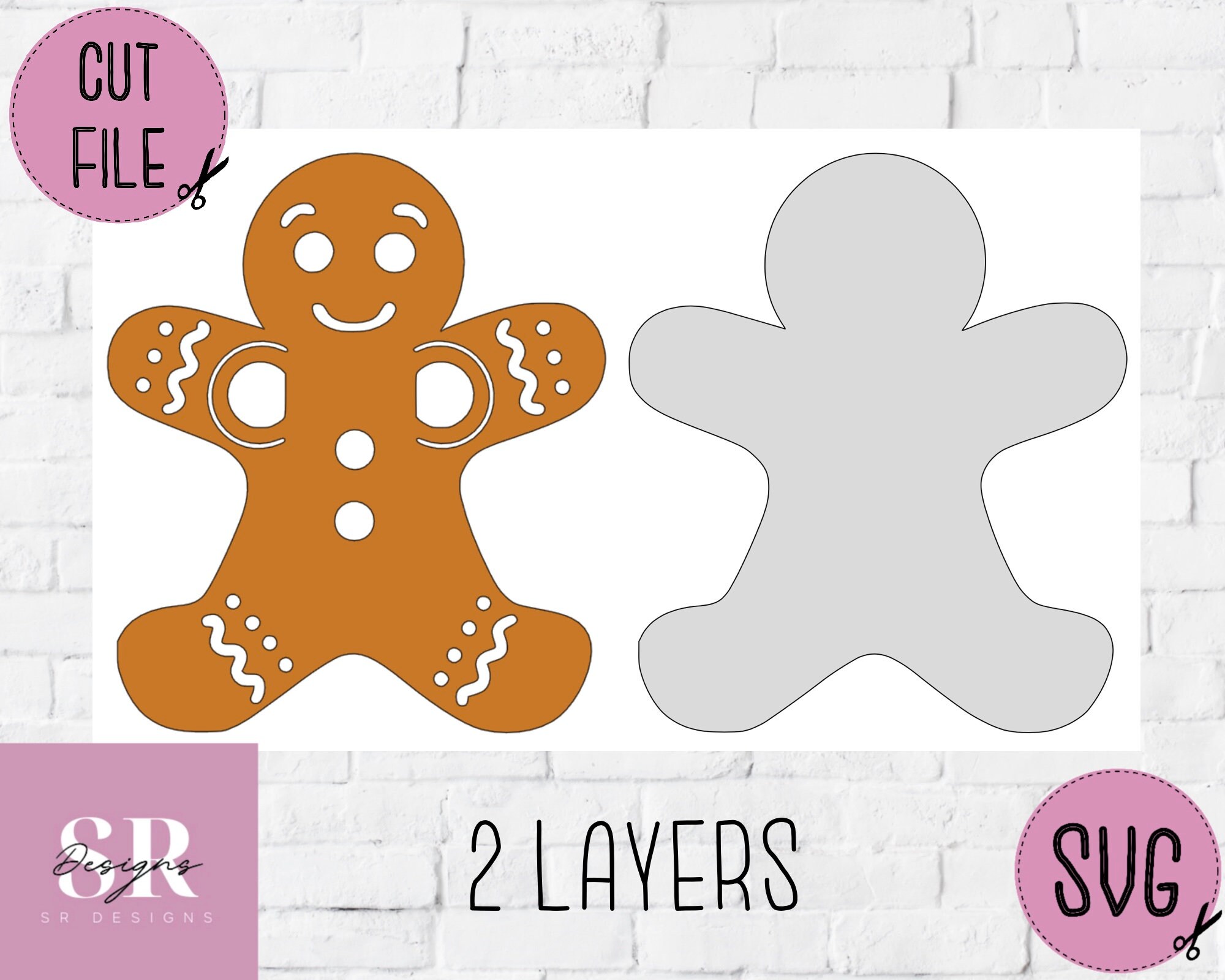 SVG: Gingerbread Man Money Card. Christmas Money Holder. - Etsy
